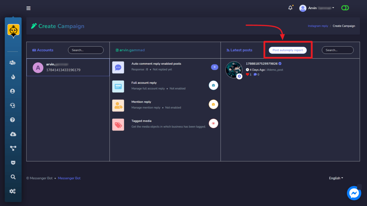 Instagram Auto Comment Reply With Messenger Bot