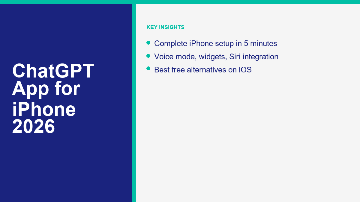 ChatGPT App For IPhone 2026: Setup And Features