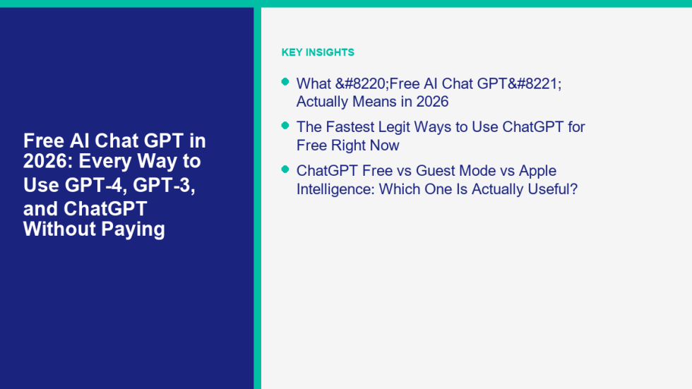 Chat GPT AI Grátis Em 2026: Todas as Maneiras De Usar GPT-4, GPT-3,